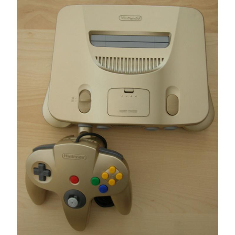 Japanese Nintendo 64 Console Limited Gold Edition with Pilotwings ...