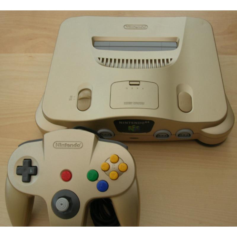 Japanese Nintendo 64 Console Limited Gold Edition with Pilotwings ...